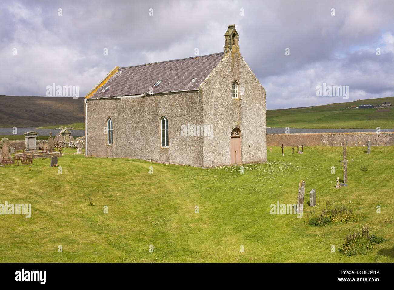 Church on Fetlar Shetland Scotland UK Stock Photo - Alamy