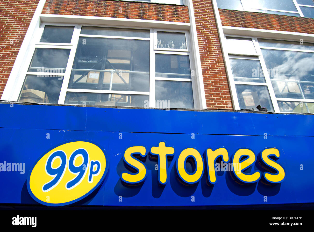 99p stores logo on shop front in hounslow high street, middlesex ...