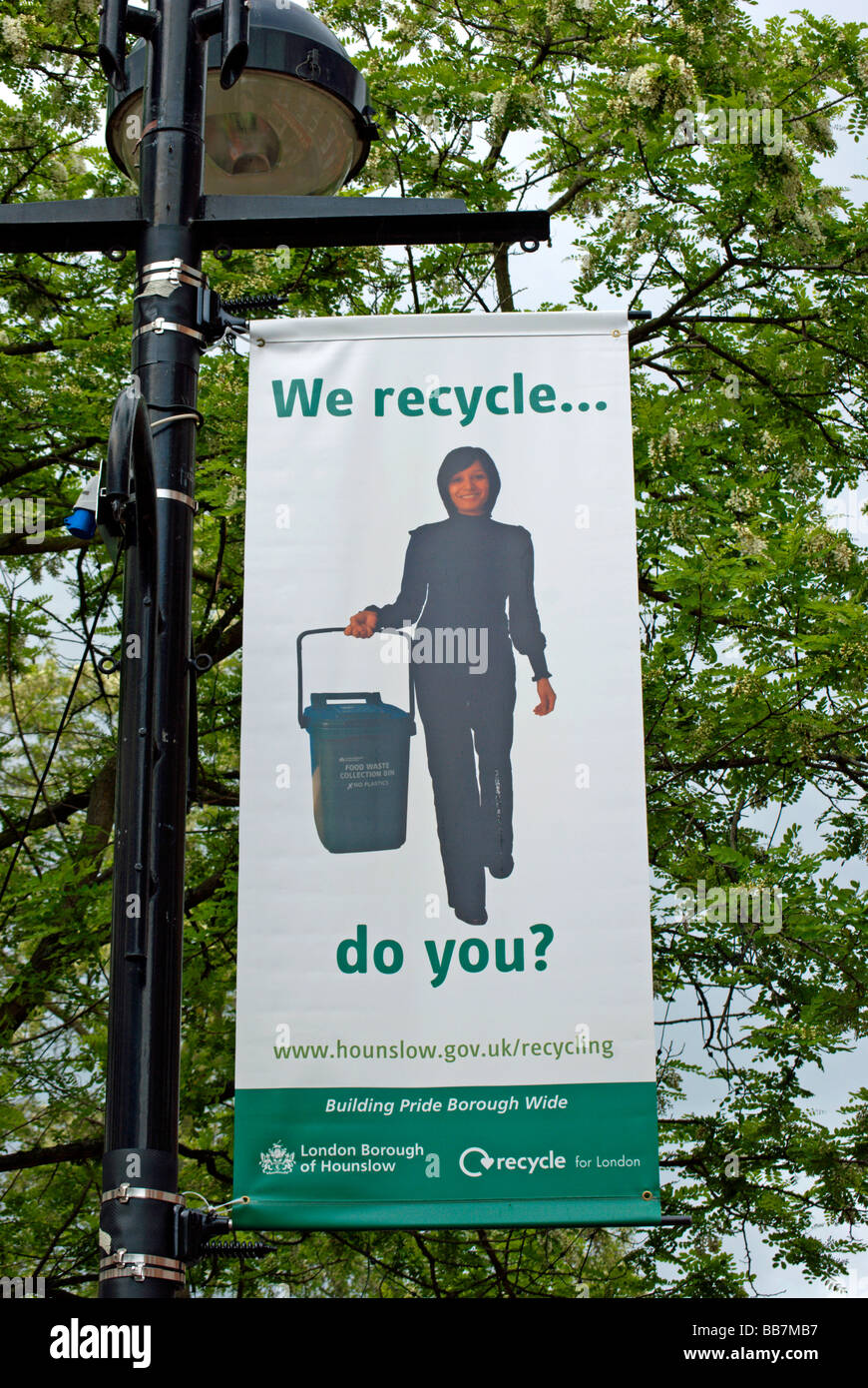 recycling awareness banner distributed by hounslow council, in hounslow ...