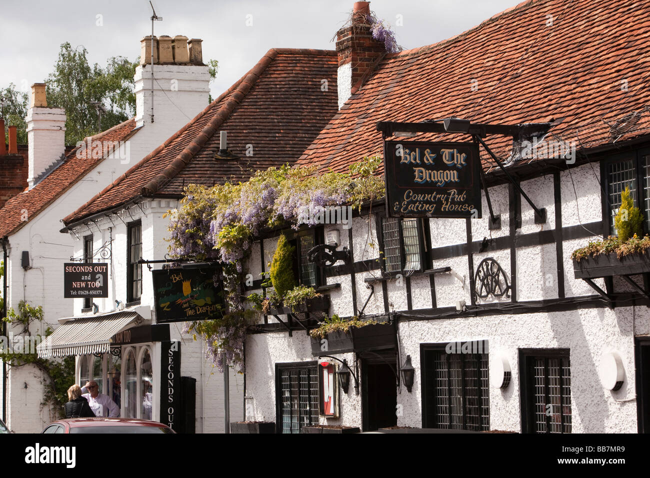 England Berkshire Cookham High Street Bel and the Dragon pub one of ...