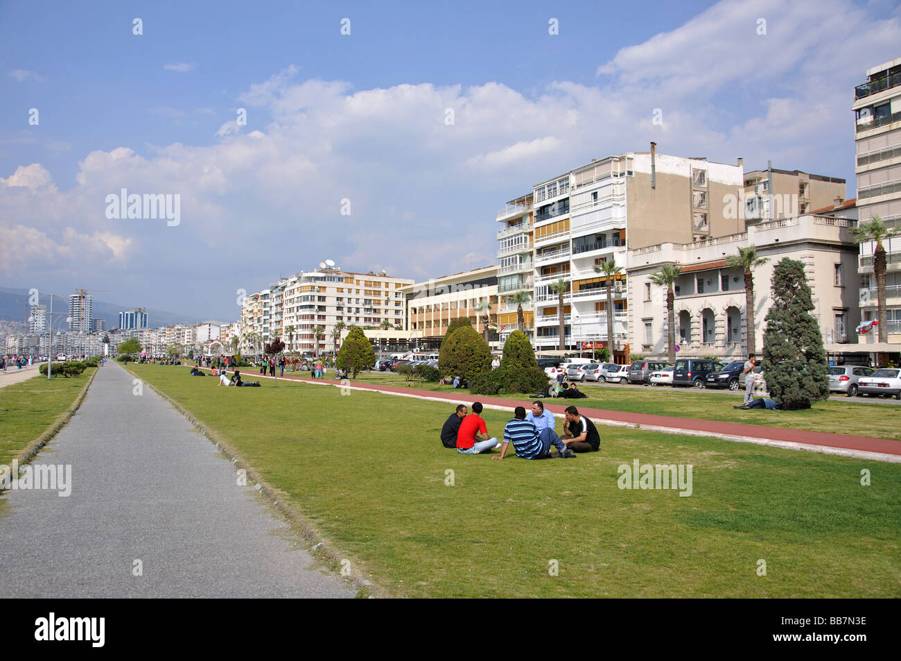 Gardens on waterfront, Izmir, Izmir Province, Republic of Türkiye Stock ...