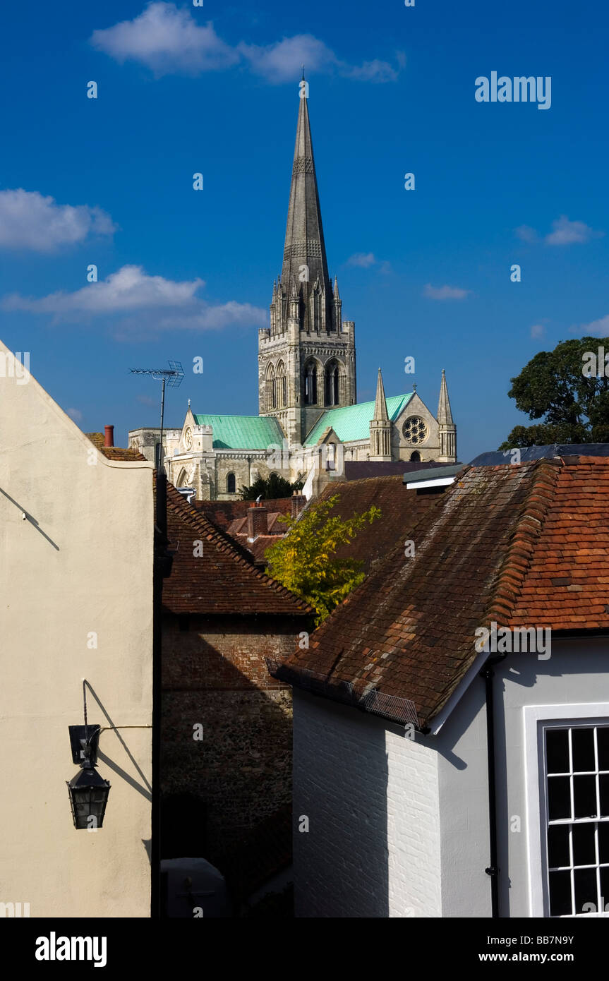 Chichester cathedral viewed from west hi-res stock photography and ...