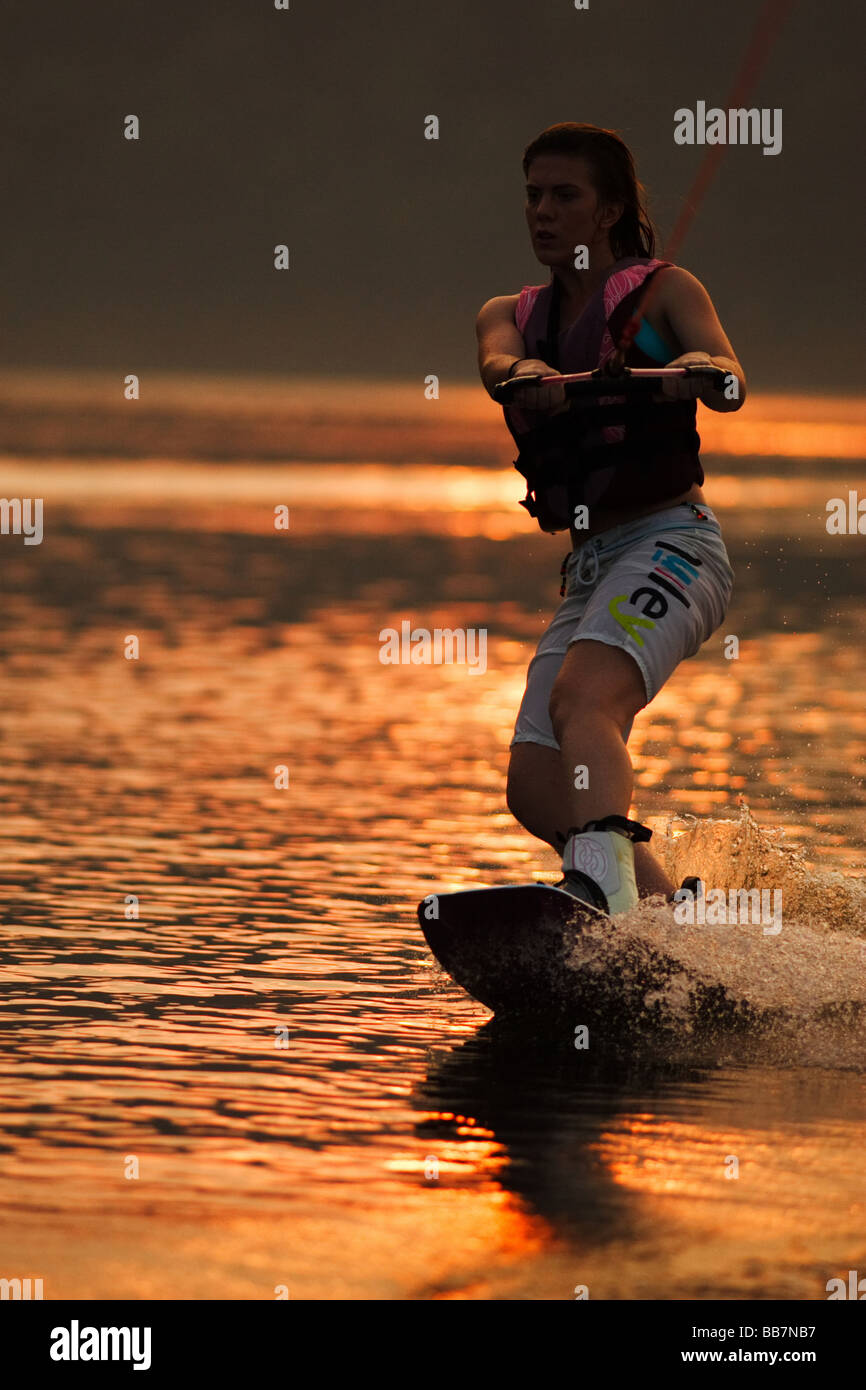 Woman wakeboarding hi-res stock photography and images - Alamy