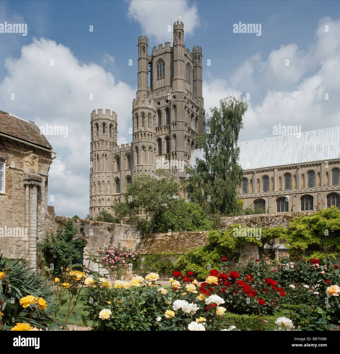 Ely Cathedral West Tower Detail Stock Photo - Alamy