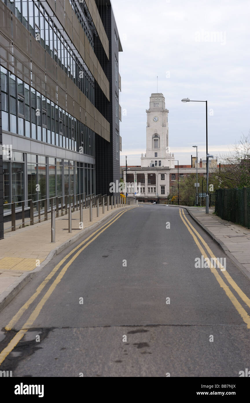 Barnsley Town Hall looking down Westgate Stock Photo - Alamy