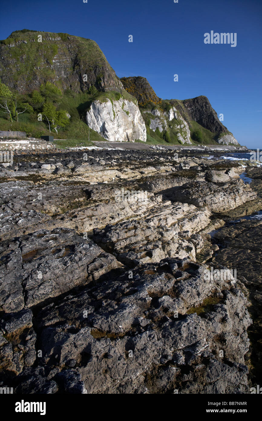 The A2 causeway coastal route coast road at Garron Point under ...