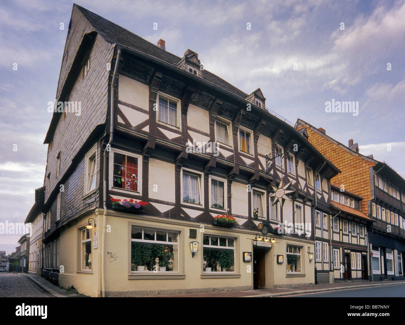 Hotel Goldener Stern gabled half timbered house at Bäringerstrasse in ...