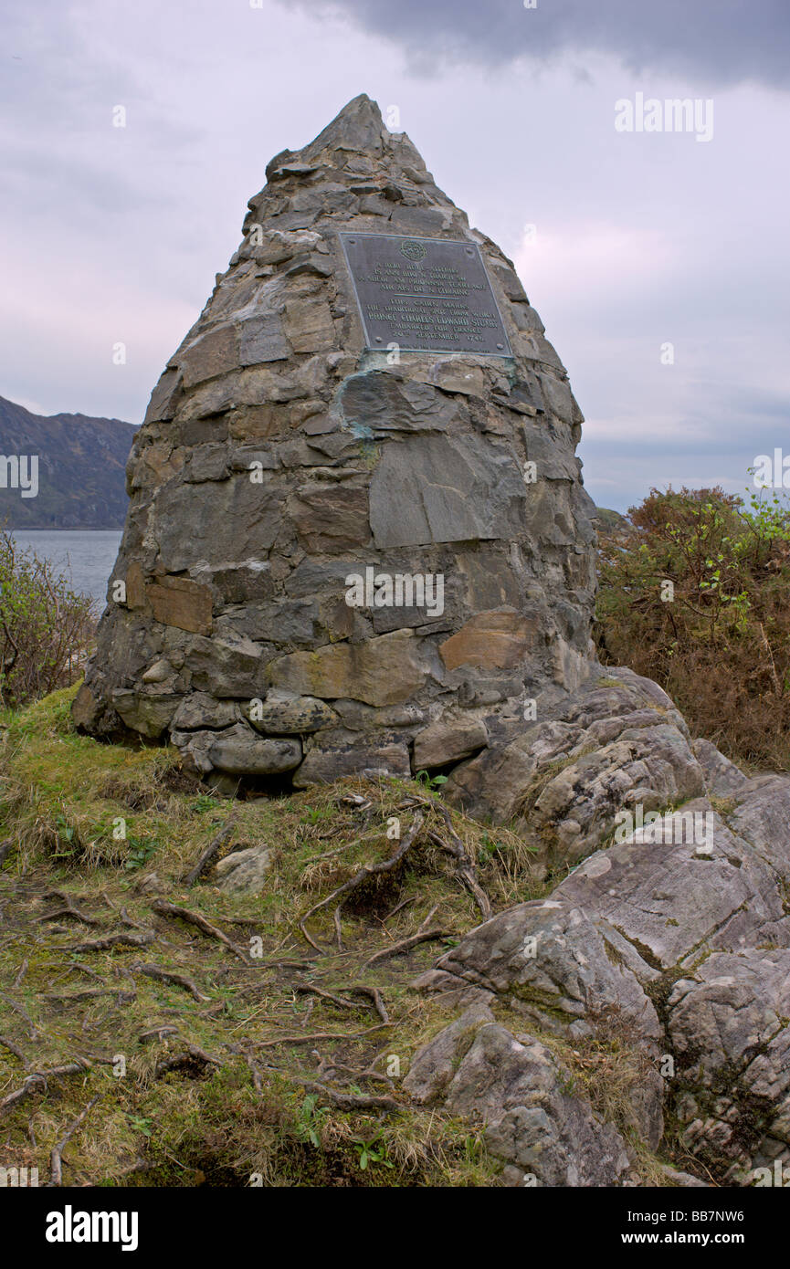 The Prince s Cairn Loch Nan Uamh Highland Region Scotland April 2008 ...