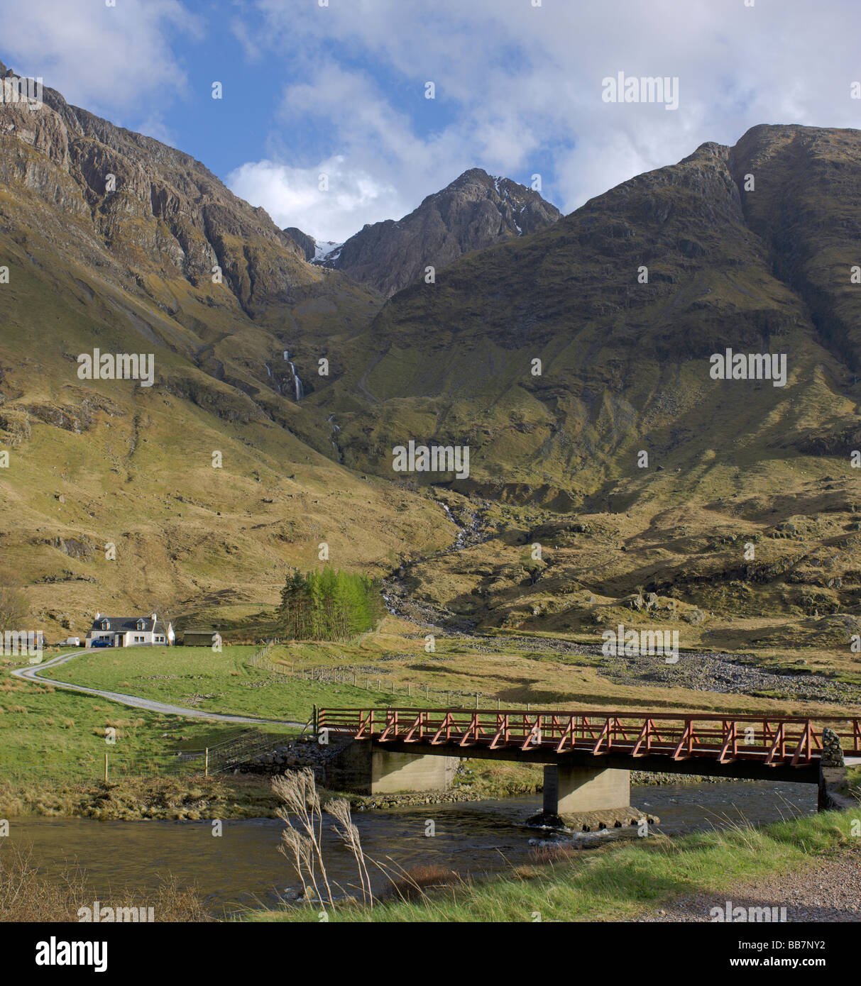 LARGE STITCHED IMAGE River Coe flowing through Glencoe Highland Region ...