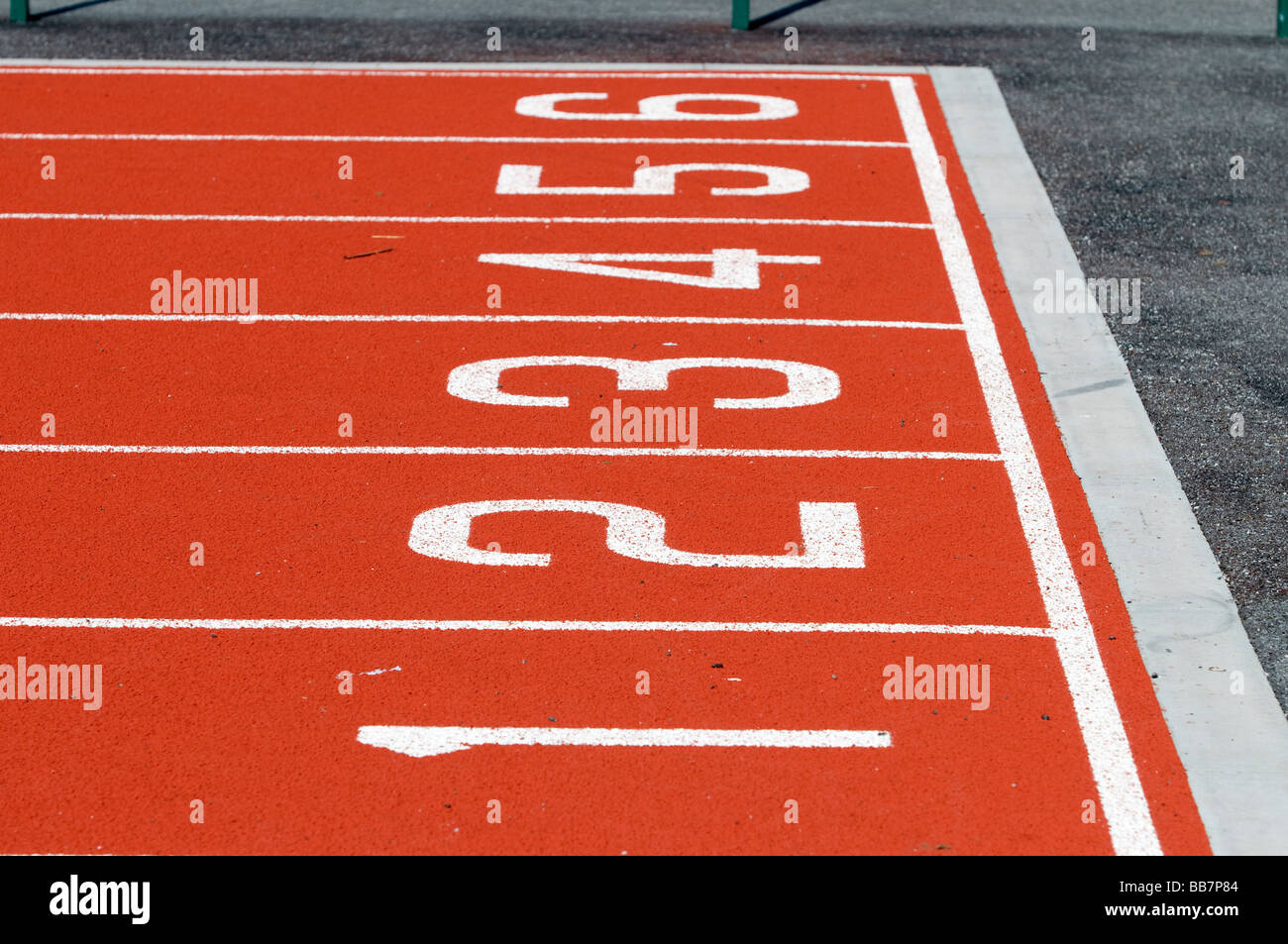 Start line of race track Stock Photo - Alamy