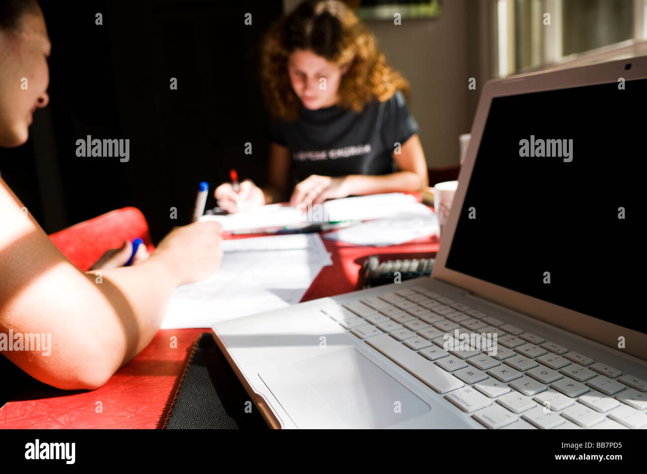 Two students studying Stock Photo - Alamy