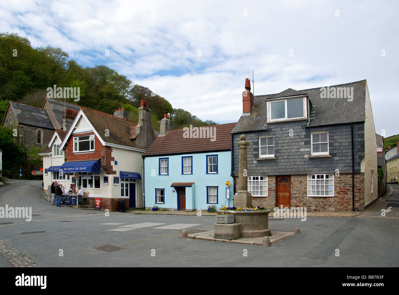 the village square at cawsand in cornwall,uk Stock Photo - Alamy
