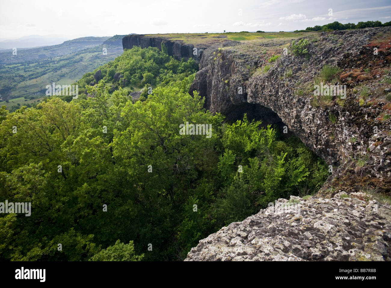 The Coiron basalt Plateau, in the Ardeche (Rhône-Alpes - France ...