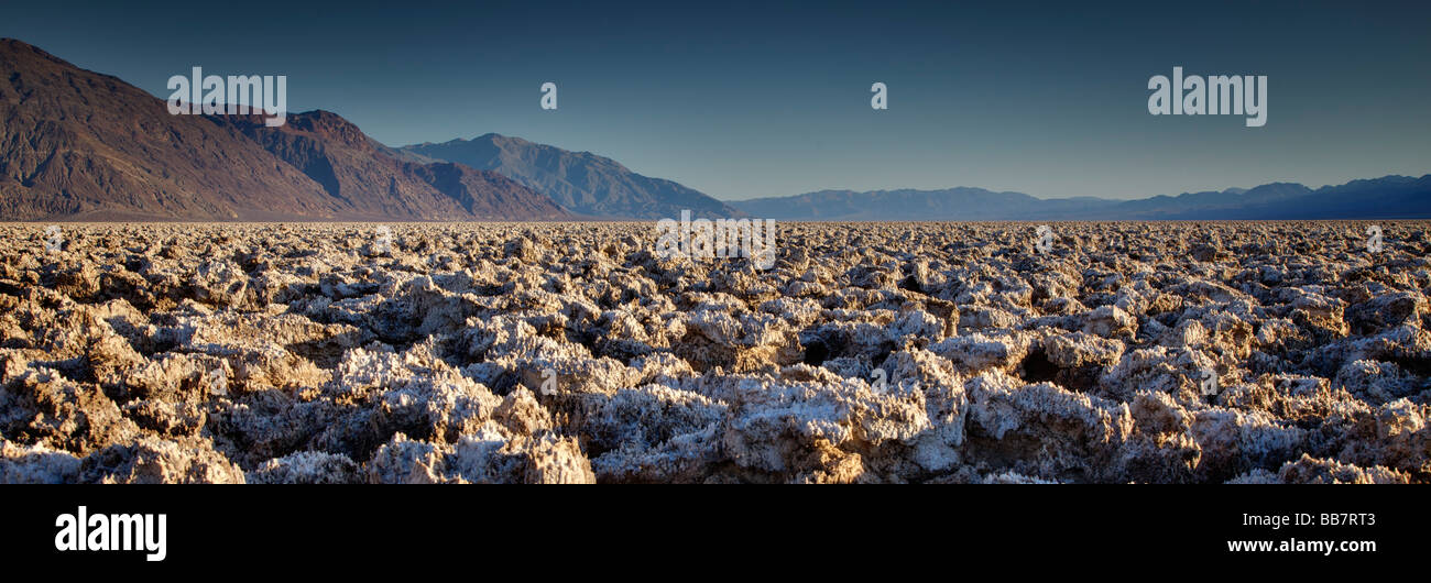Panoramic view of The Devils Golf Course in Death Valley National Park ...