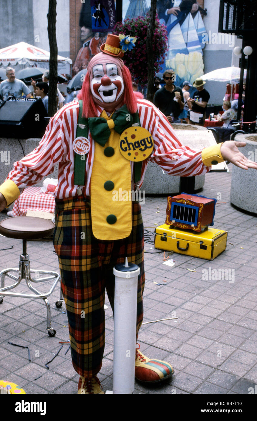 Clown doing exaggerated shrug Stock Photo - Alamy