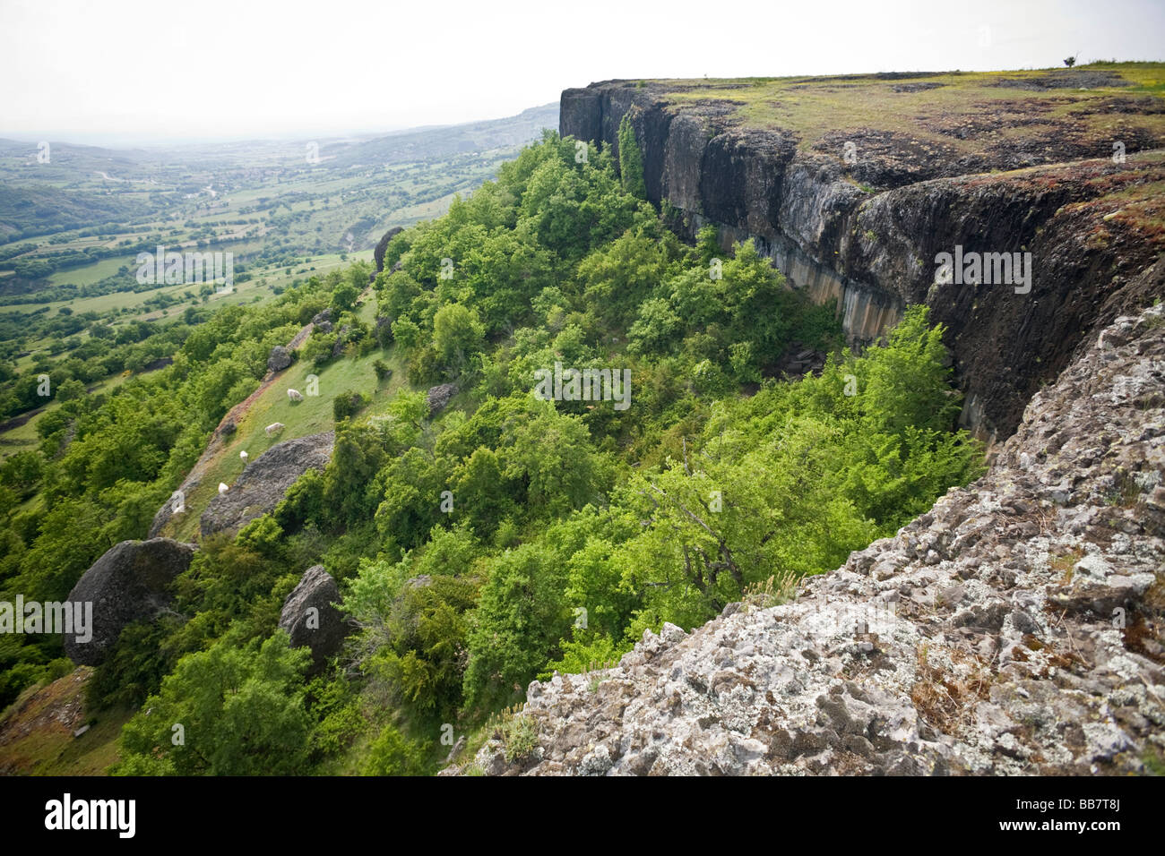The Coiron basalt Plateau, in the Ardeche (Rhône-Alpes - France ...