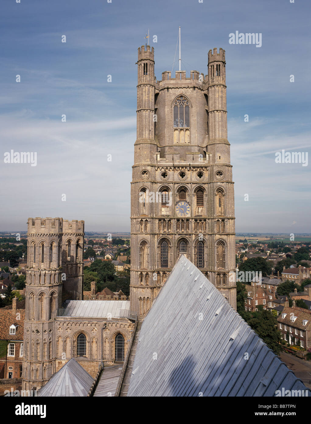 Ely Cathedral West Tower From Octagon Stock Photo - Alamy