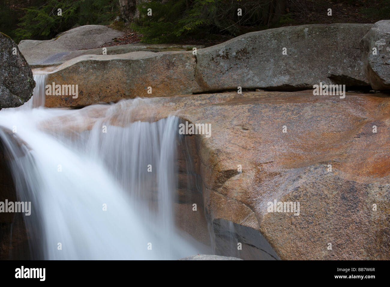 The Basin during the spring months in the White Mountains New Hampshire ...
