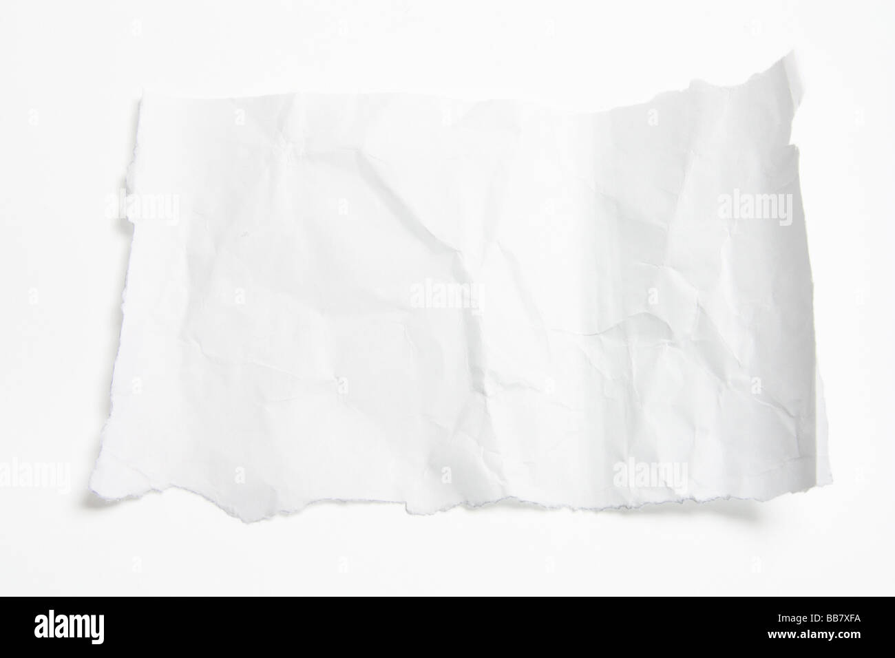 Piece of Crumpled Paper Stock Photo - Alamy
