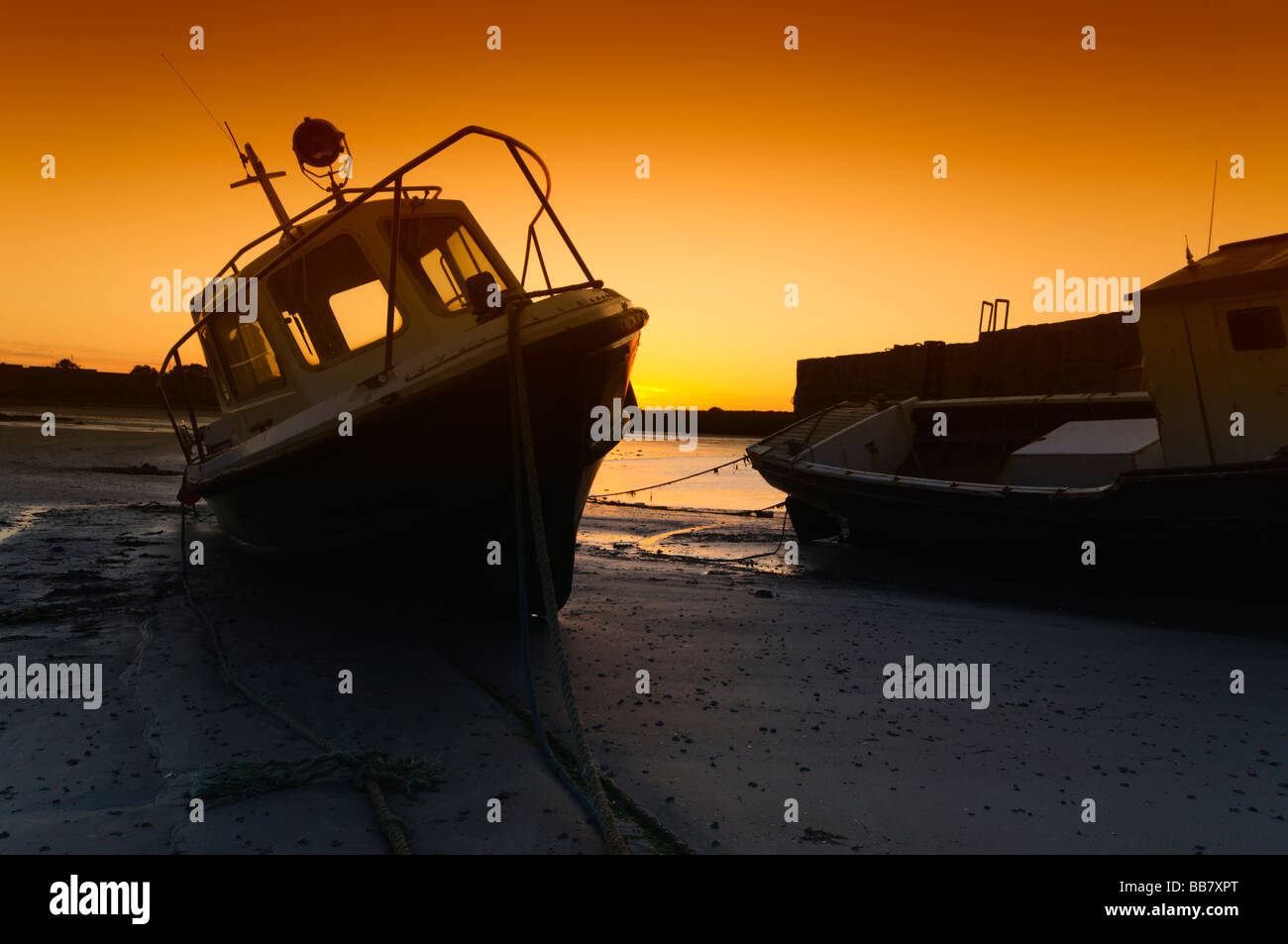 Boats on the shore in Rush, Co. Dublin, Ireland Stock Photo - Alamy