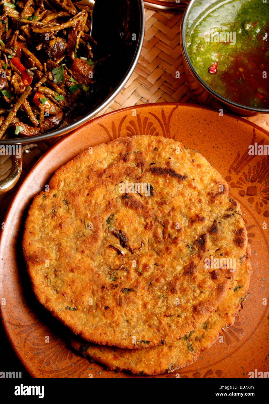 Missi Roti is an Indian flatbread made from wheat and gram flour Stock ...