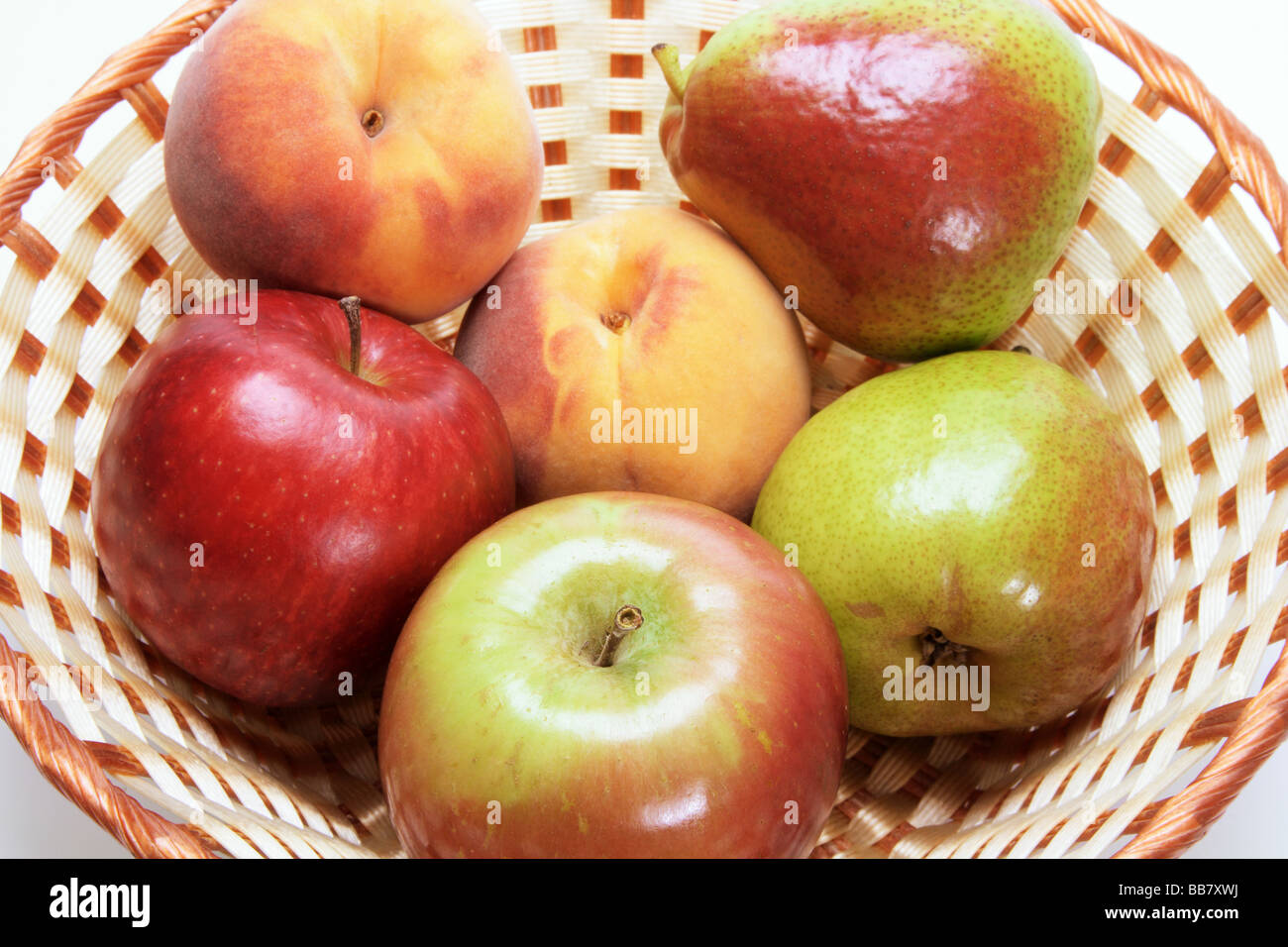 Fruits in Basket Stock Photo - Alamy