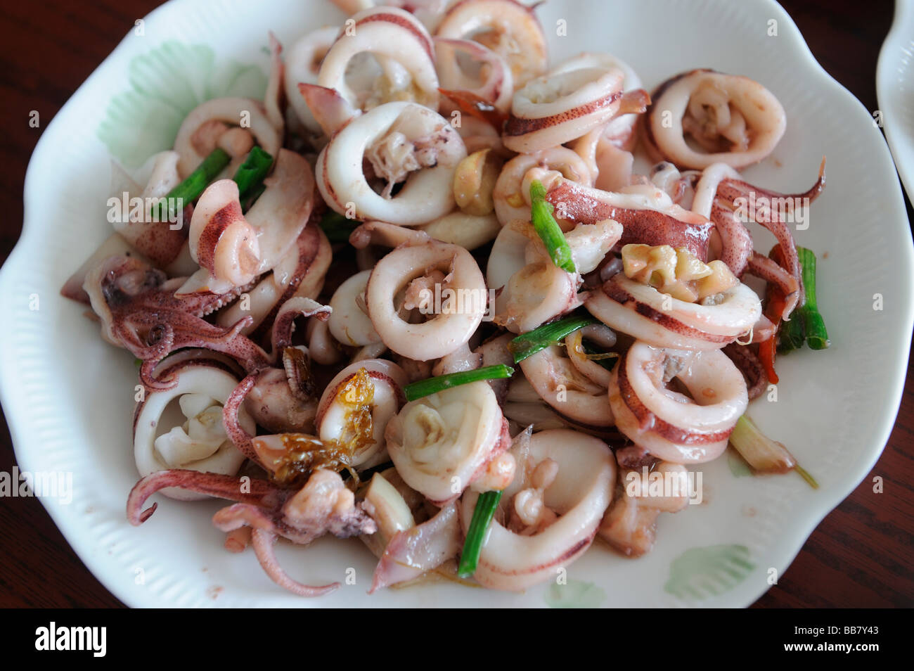 Dish of cuttlefishes at a restaurant in Zhangzhou, Fujian, China Stock ...