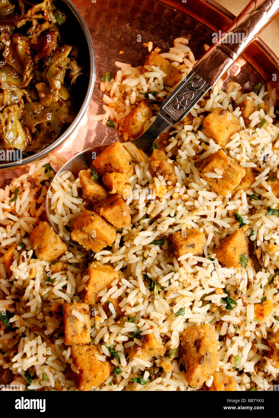 Gatte Ka Pulao is a Rajasthani rice dish Stock Photo - Alamy