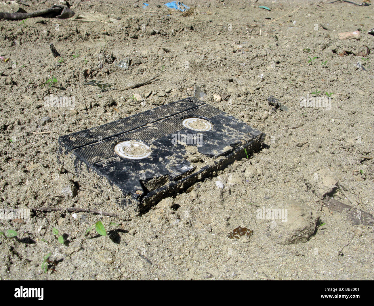 old vhs video cassette tape in soil on derelict ground Stock Photo - Alamy