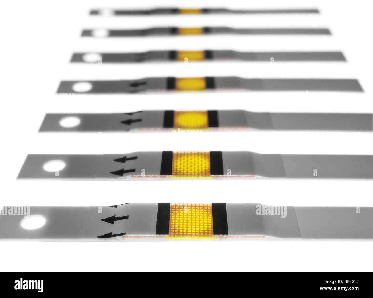 Row test strips Stock Photo - Alamy
