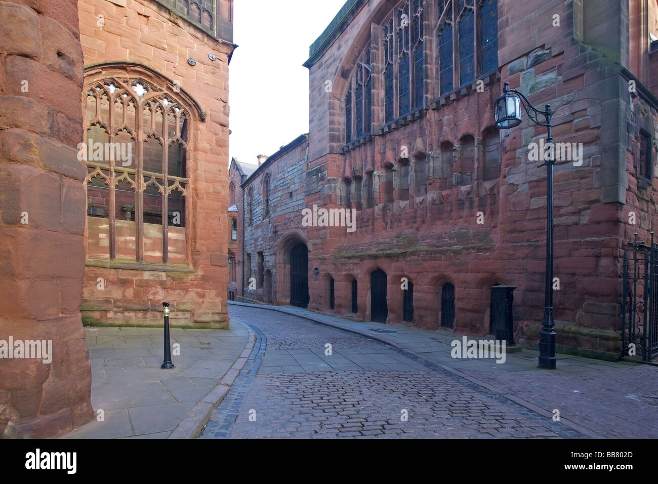 The ruins of Coventry Cathedral and St. Mary's Guildhall at 22 Bayley ...