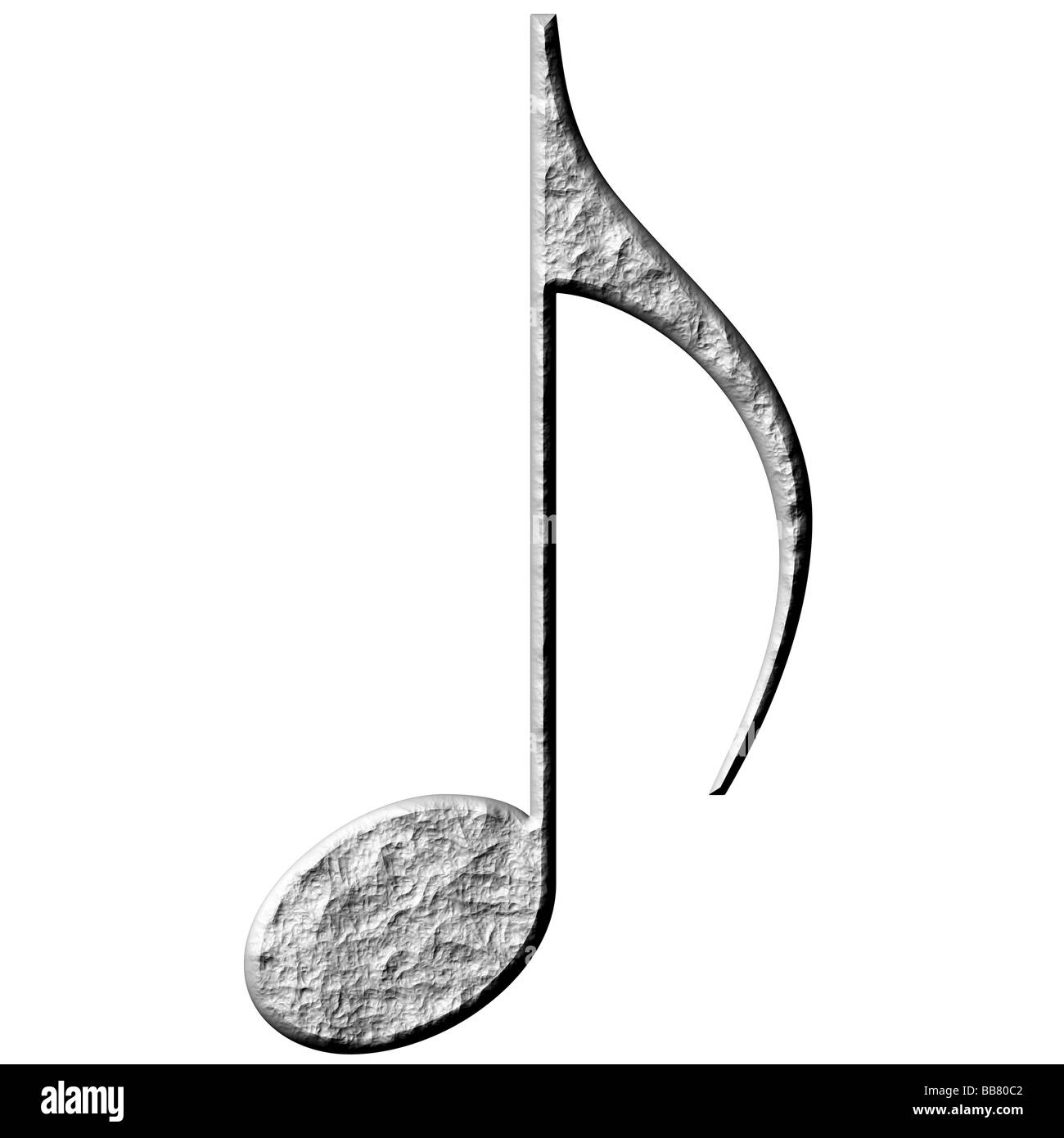 3d stone eighth note Stock Photo - Alamy