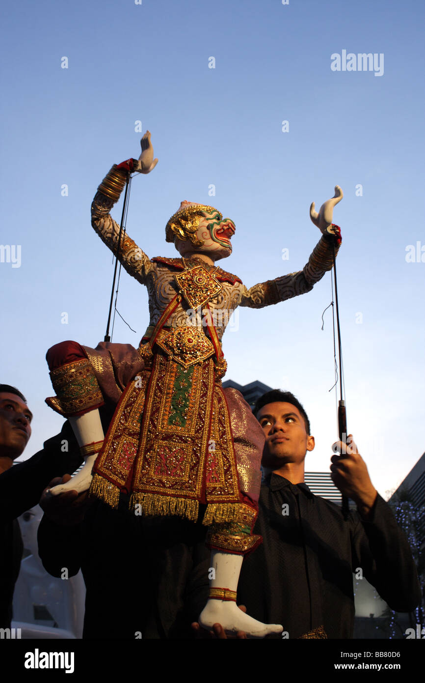 Thai puppet performance at Siam Paragon , Bangkok , Thailand Stock ...