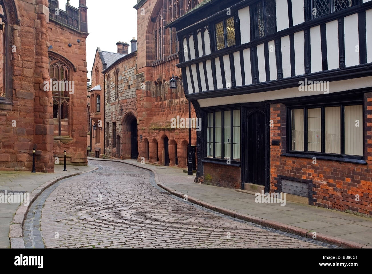 Tudor house at 22 Bayley Lane in Coventry, West Midlands of England ...
