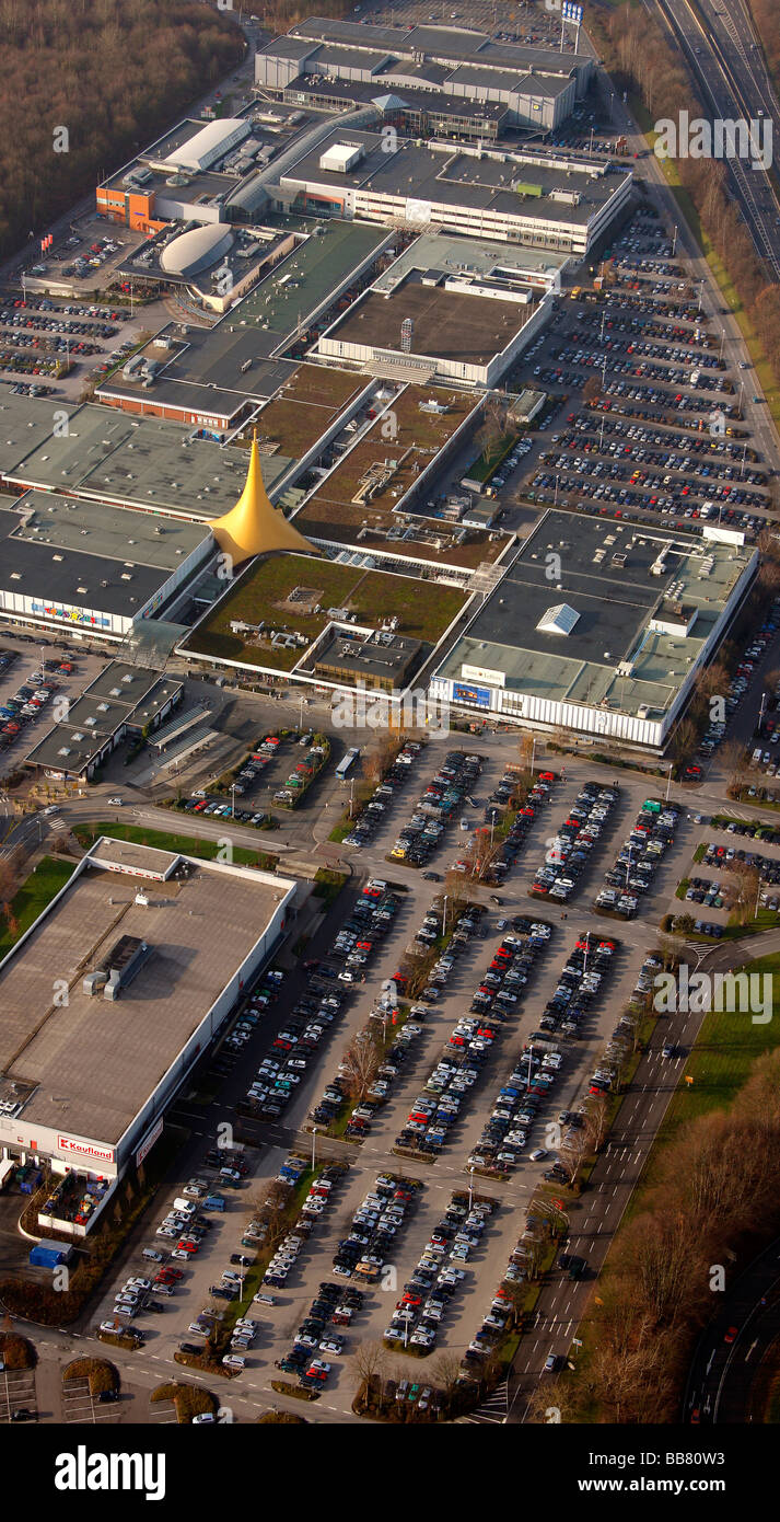 Aerial photo, Ruhrzentrum Bochum shopping mall, A40 autobahn, Bochum ...