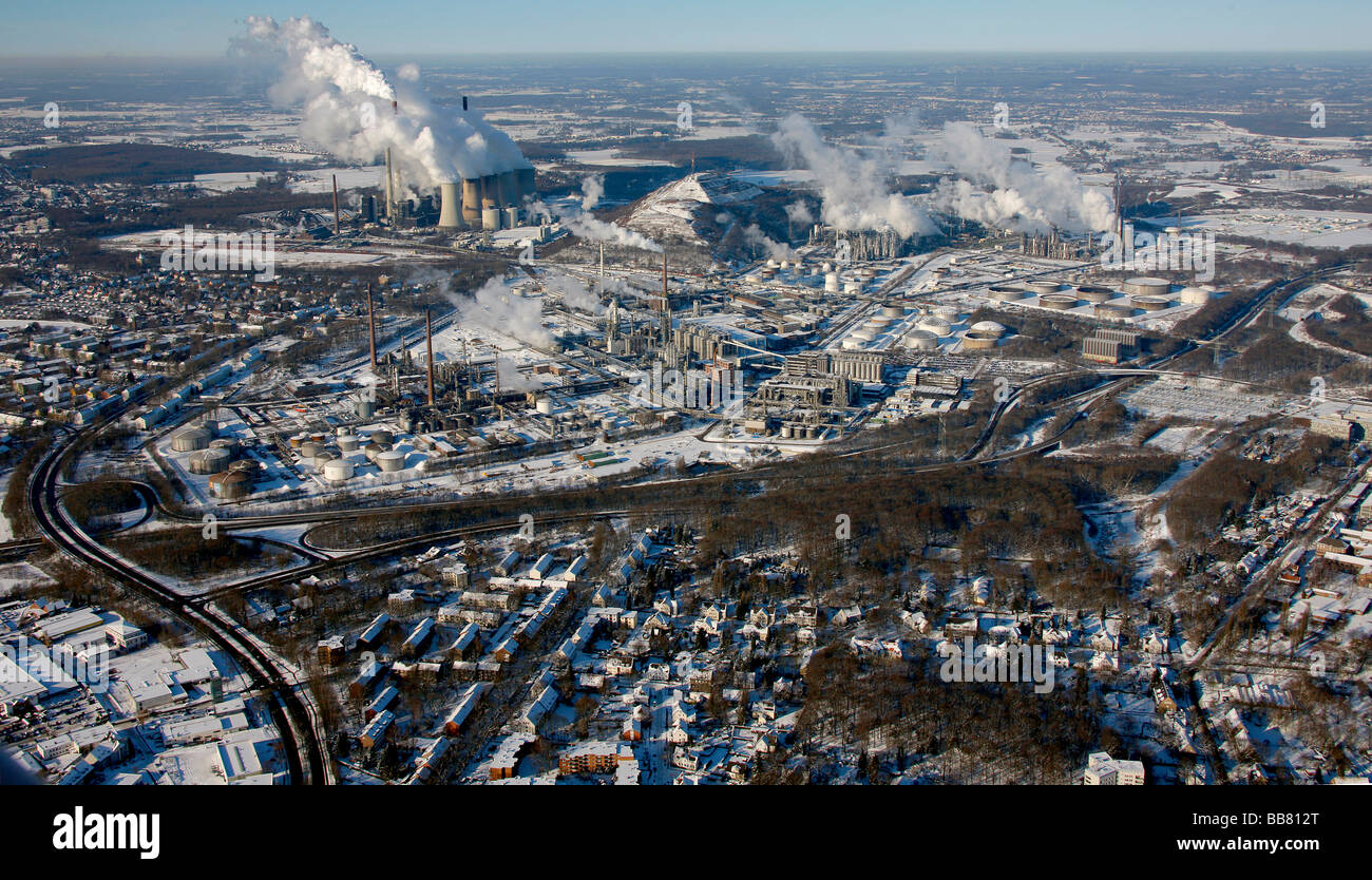 Aerial photo, VEBA power plant, Scholven refinery, VEBA-Oel AG, EON ...