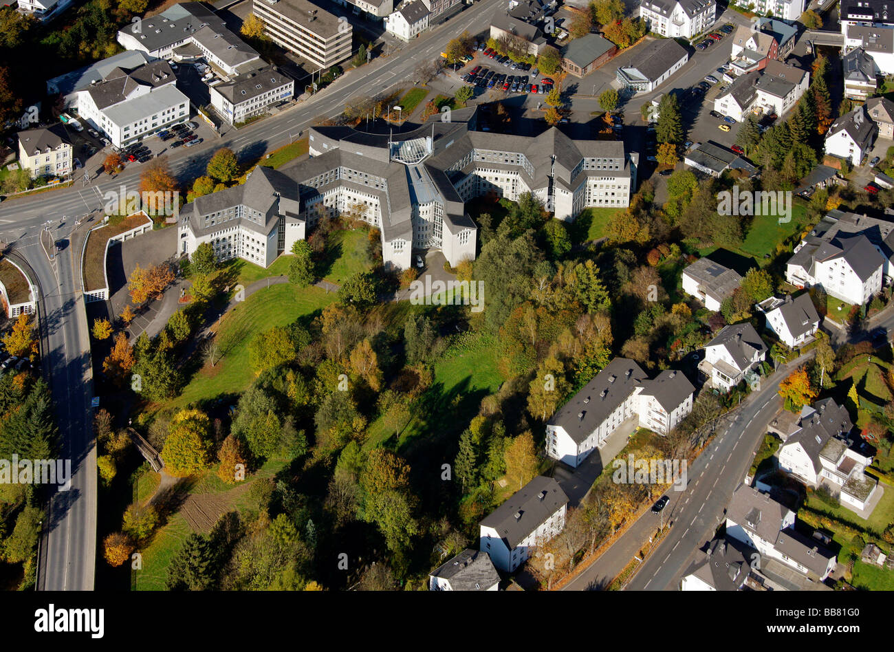 Aerial photo, Meschede, Hochsauerlandkreis, Sauerland, North Rhine ...