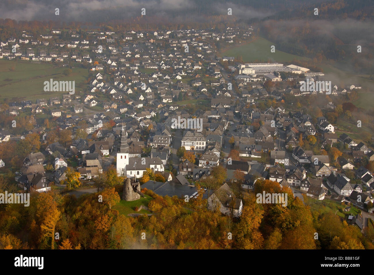 Aerial photo, Eversberg, Meschede, Sauerland, North Rhine-Westphalia ...