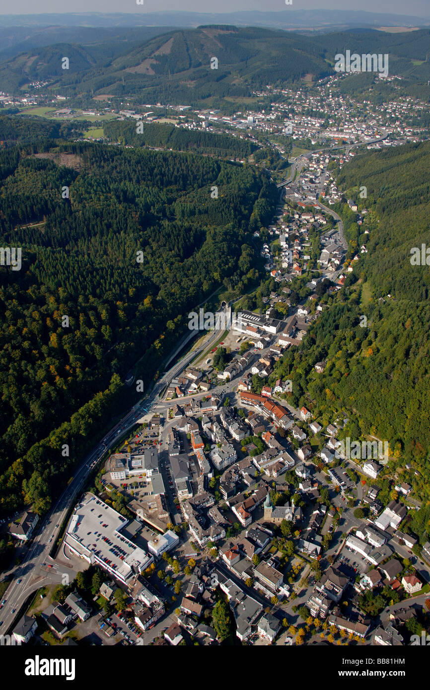 Aerial photo, Plettenberg, Maerkischer Kreis, Sauerland, North Rhine ...