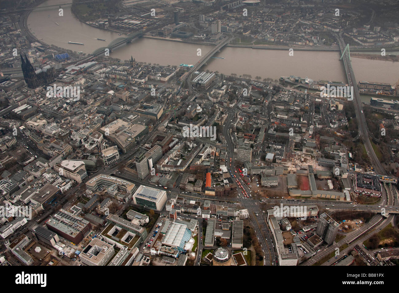 Aerial view, collapse of the Historical Archive of the City of Cologne ...