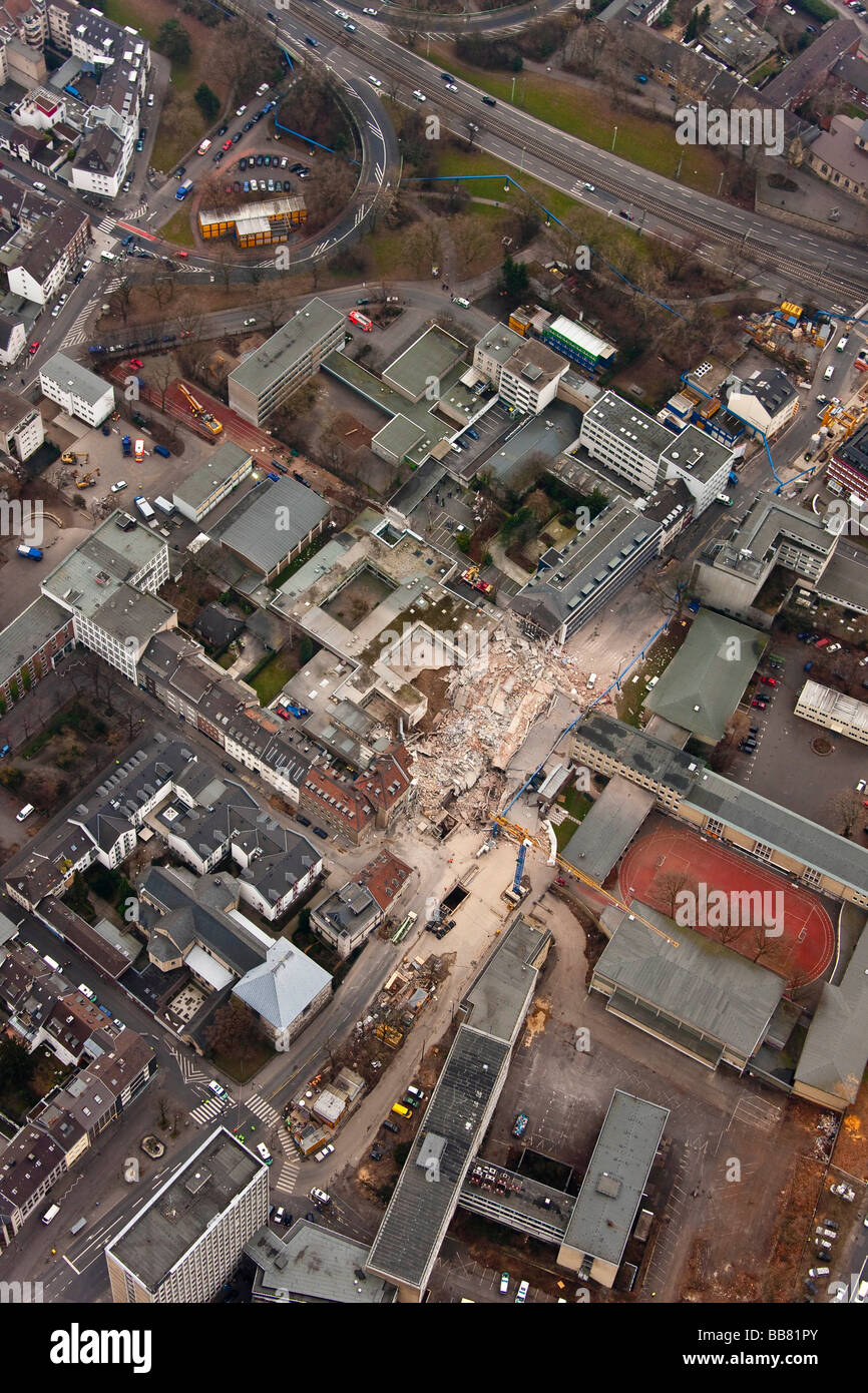 Aerial view, collapse of the Historical Archive of the City of Cologne ...