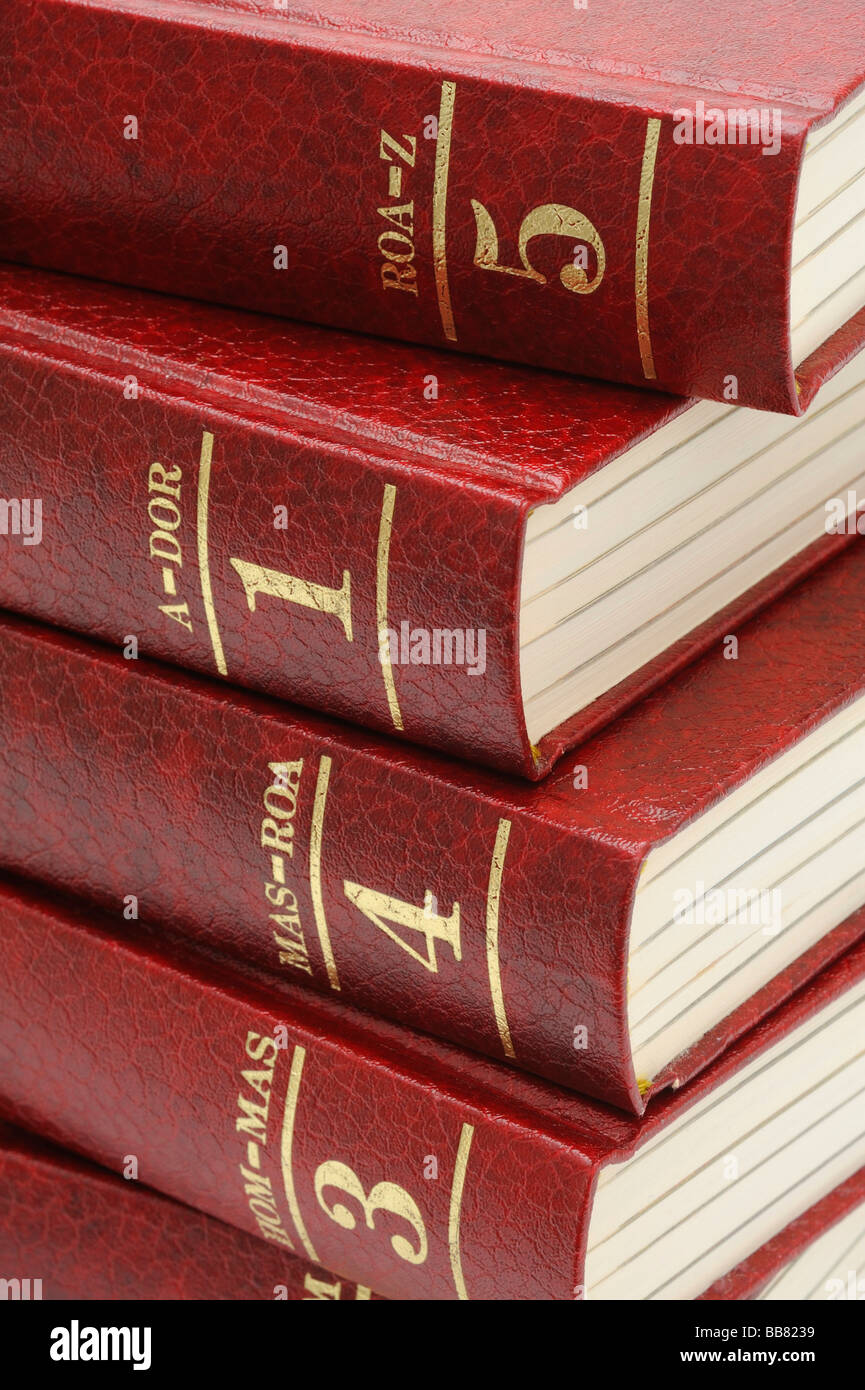 Photo for the encyclopedia hi-res stock photography and images - Alamy