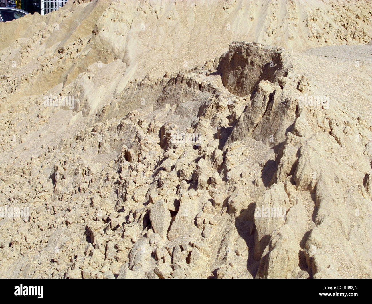 abstract nature shapes in a pile of sand on building site Stock Photo ...