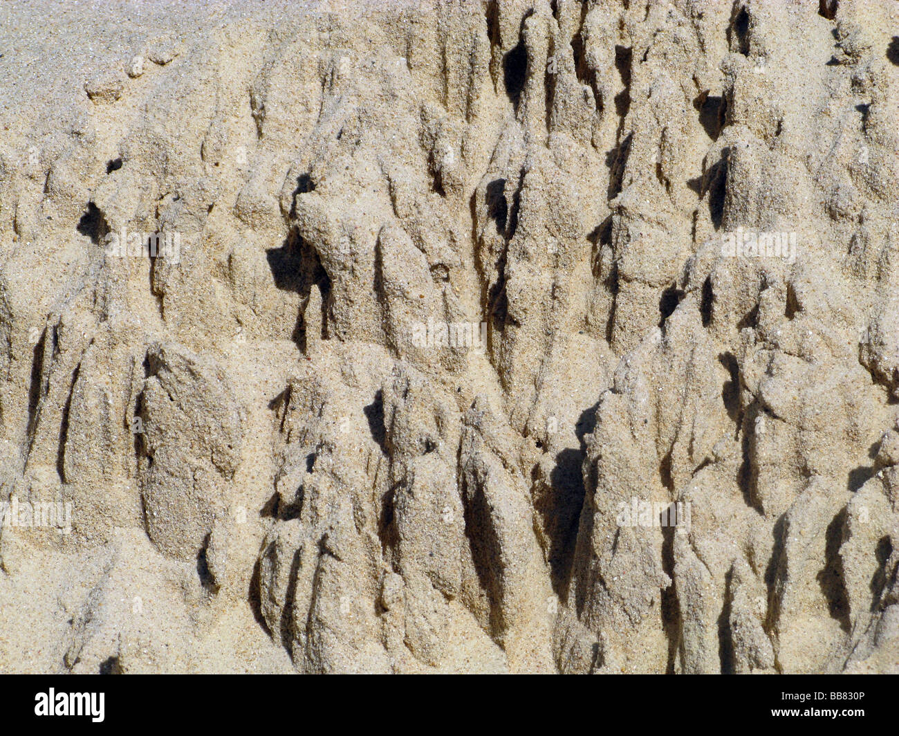abstract nature shapes in a pile of sand on building site Stock Photo ...