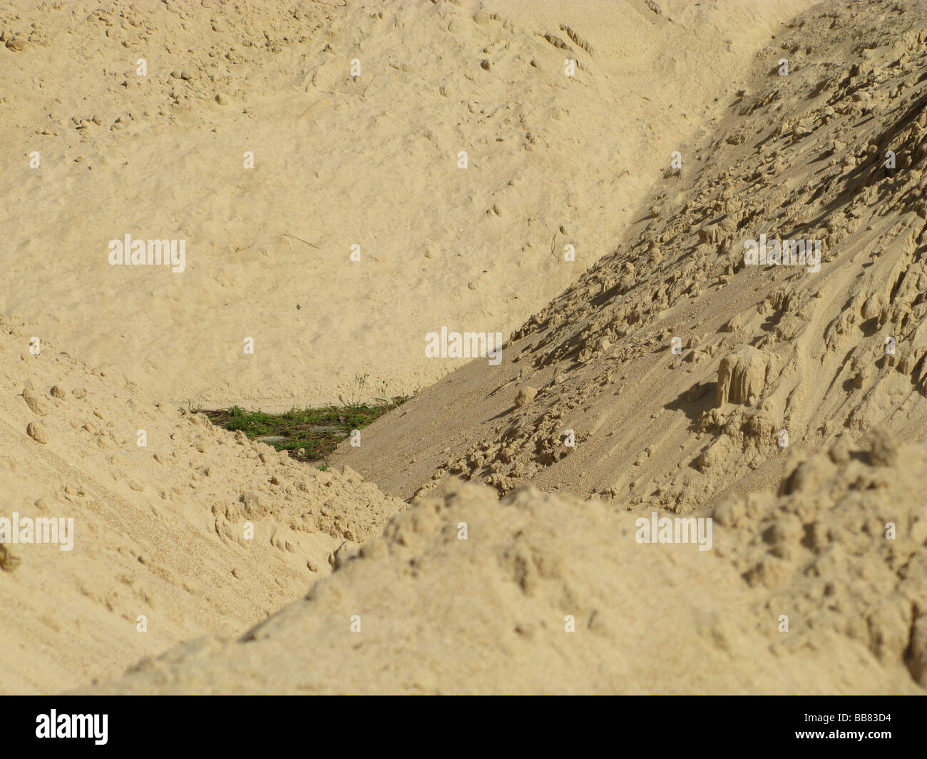 abstract nature shapes in a pile of sand on building site Stock Photo ...