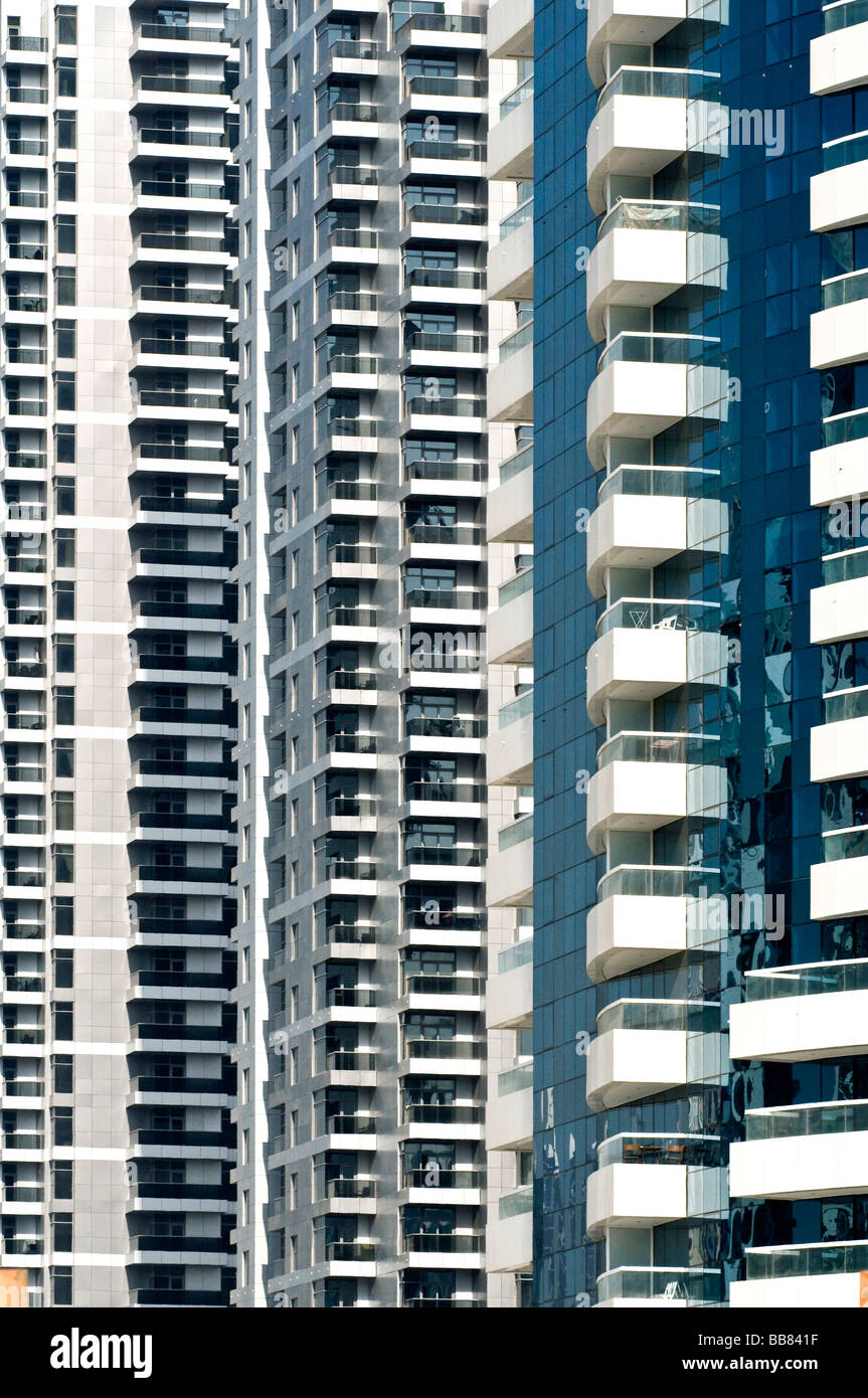 Skyscraper with balconies, Dubai, United Arab Emirates Stock Photo - Alamy