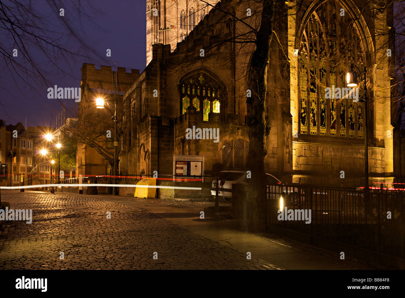 Holy Trinity Church in Coventry at night, Coventry, West Midlands of ...