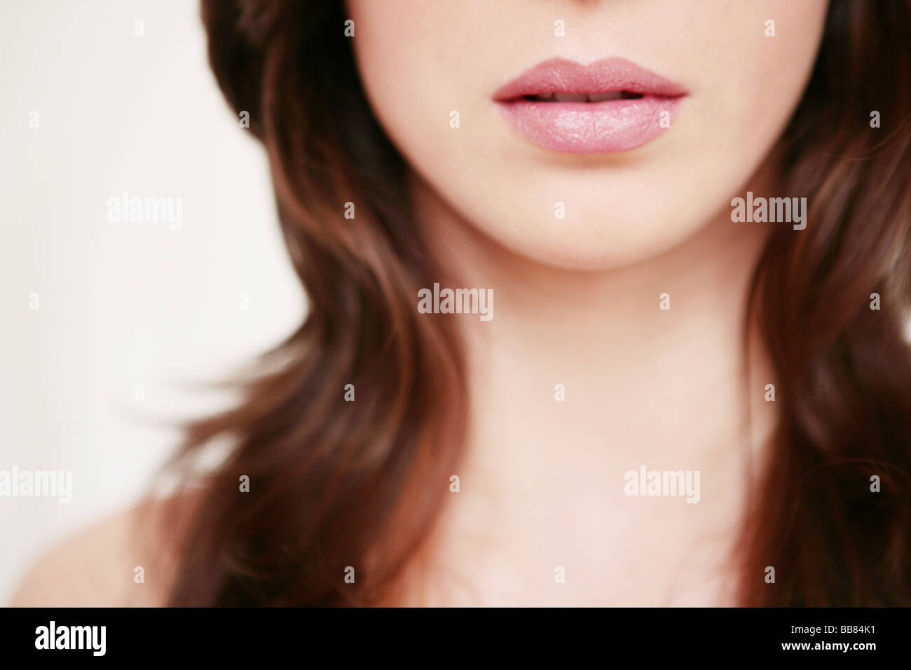 Cut out of young beauty woman's face with make up Stock Photo - Alamy