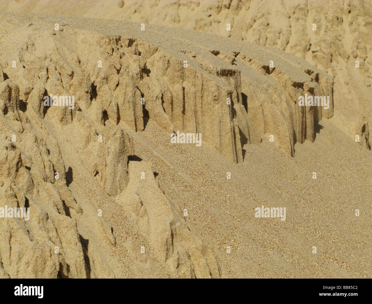abstract nature shapes in a pile of sand on building site Stock Photo ...