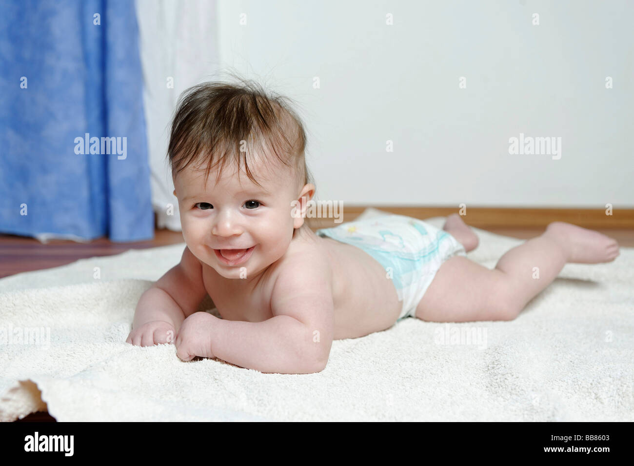 Three month old baby Stock Photo - Alamy